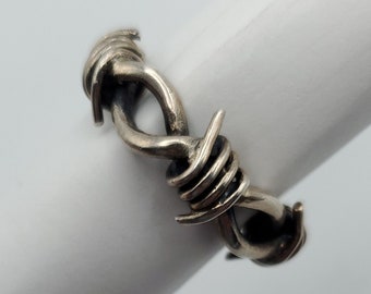 Mens Silver Barbed Wire Ring - Etsy