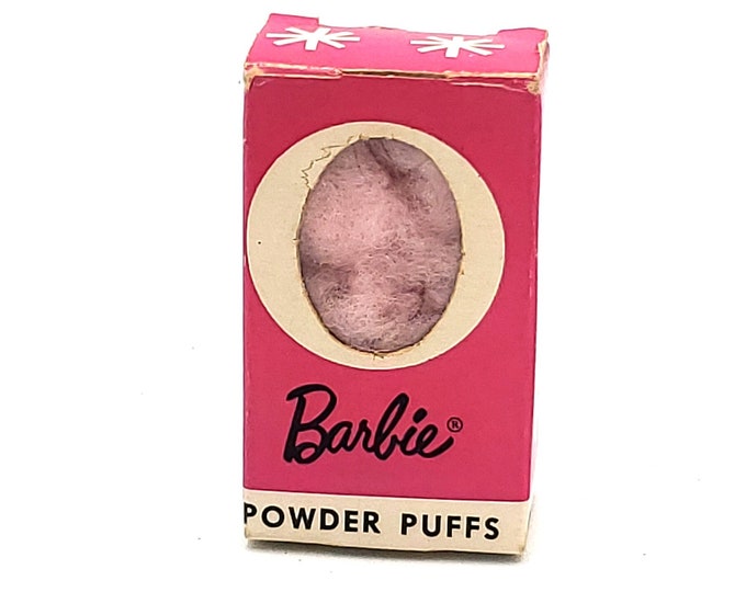 Very Rare 1960s Barbie Pink Powder Puffs in Box, Complete Box Full of ...