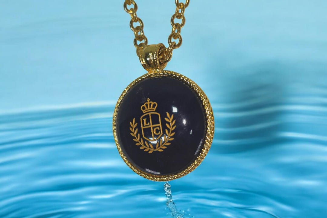 LC Shield Lauren Conrad Pendant Necklace With Original Chain Gold Tone ...