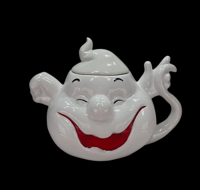 Awesome 1980s Whimsical Ghost Teapot Halloween Decor, Vintage Not so ...