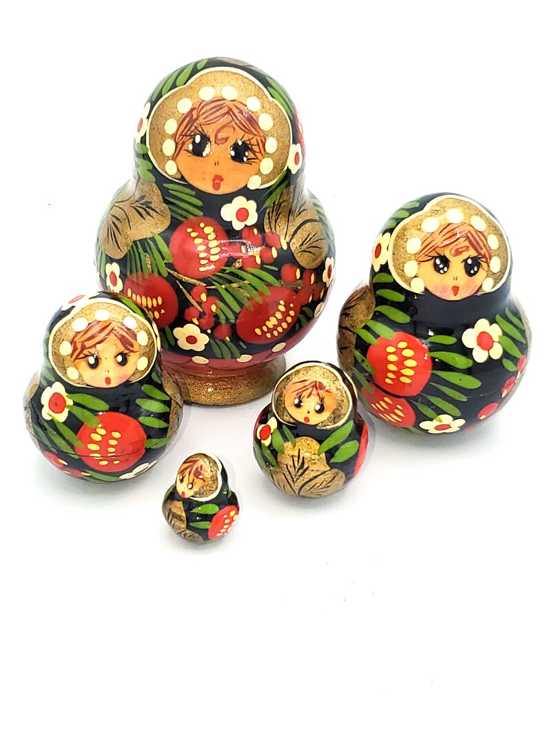 Russian Nesting Dolls Vintage Stacking Russian Dolls Hand Made Wood ...