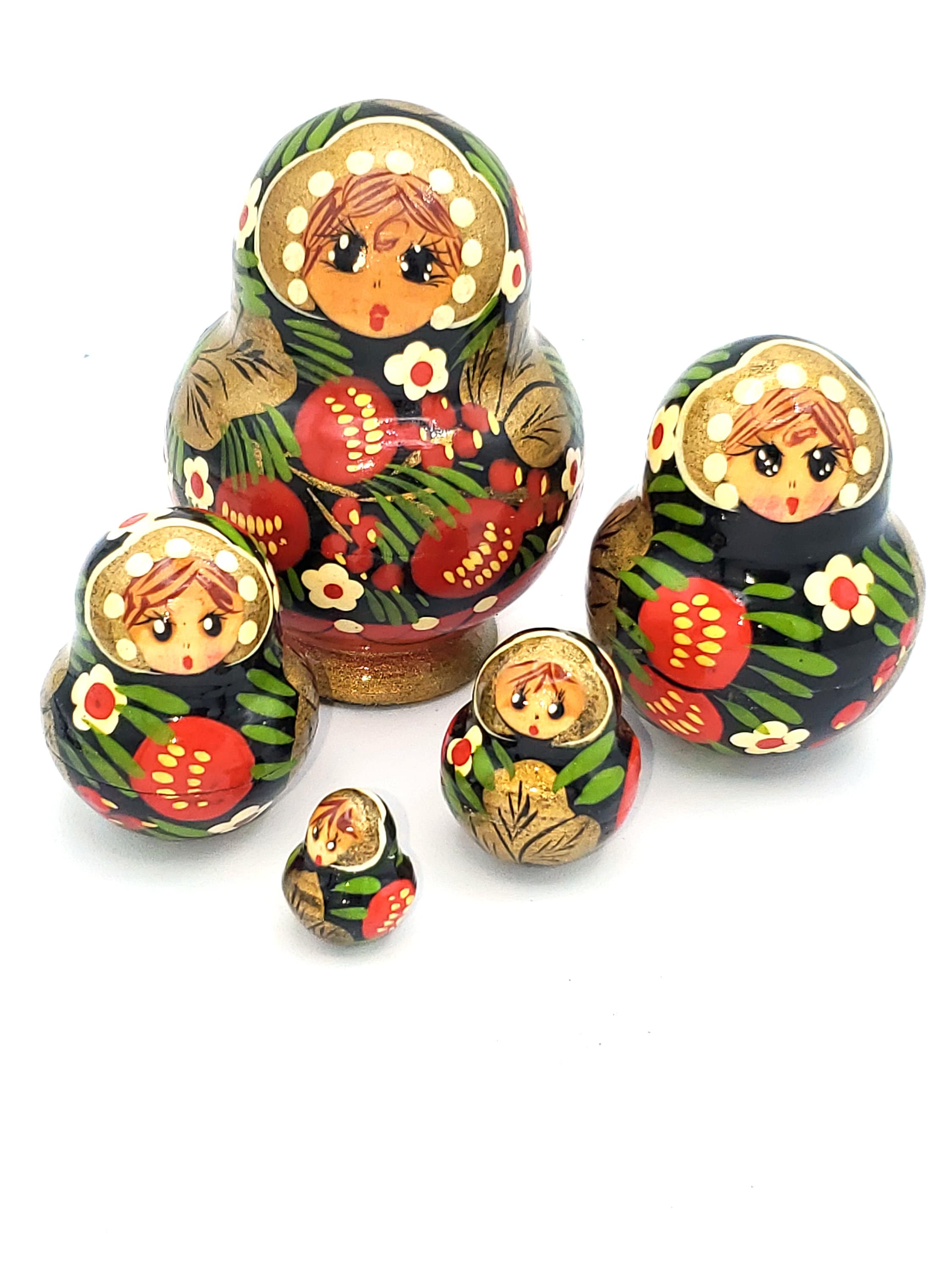 Russian Nesting Dolls Vintage Stacking Russian Dolls Hand Made Wood ...