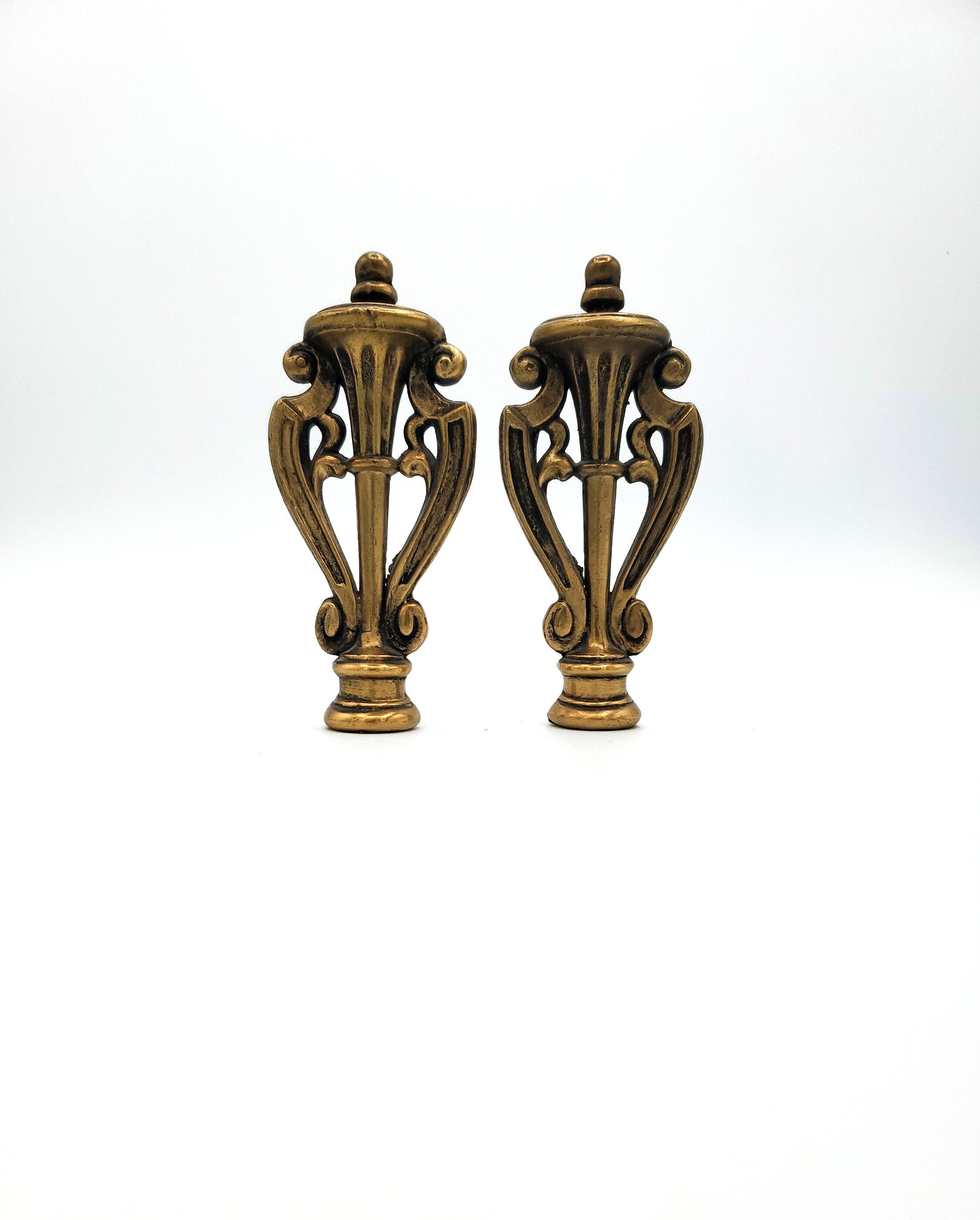 Hollywood Regency Finial Set MCM Finials Mid Century Finial Pair ...
