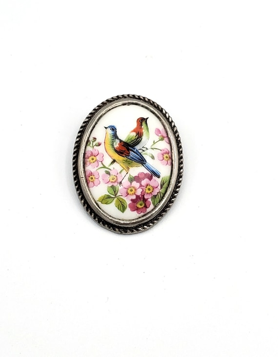 vintage limoges brooch pin - Gem