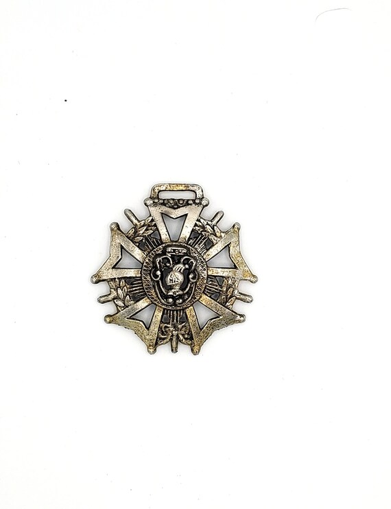 vintage medieval knight badge - Gem