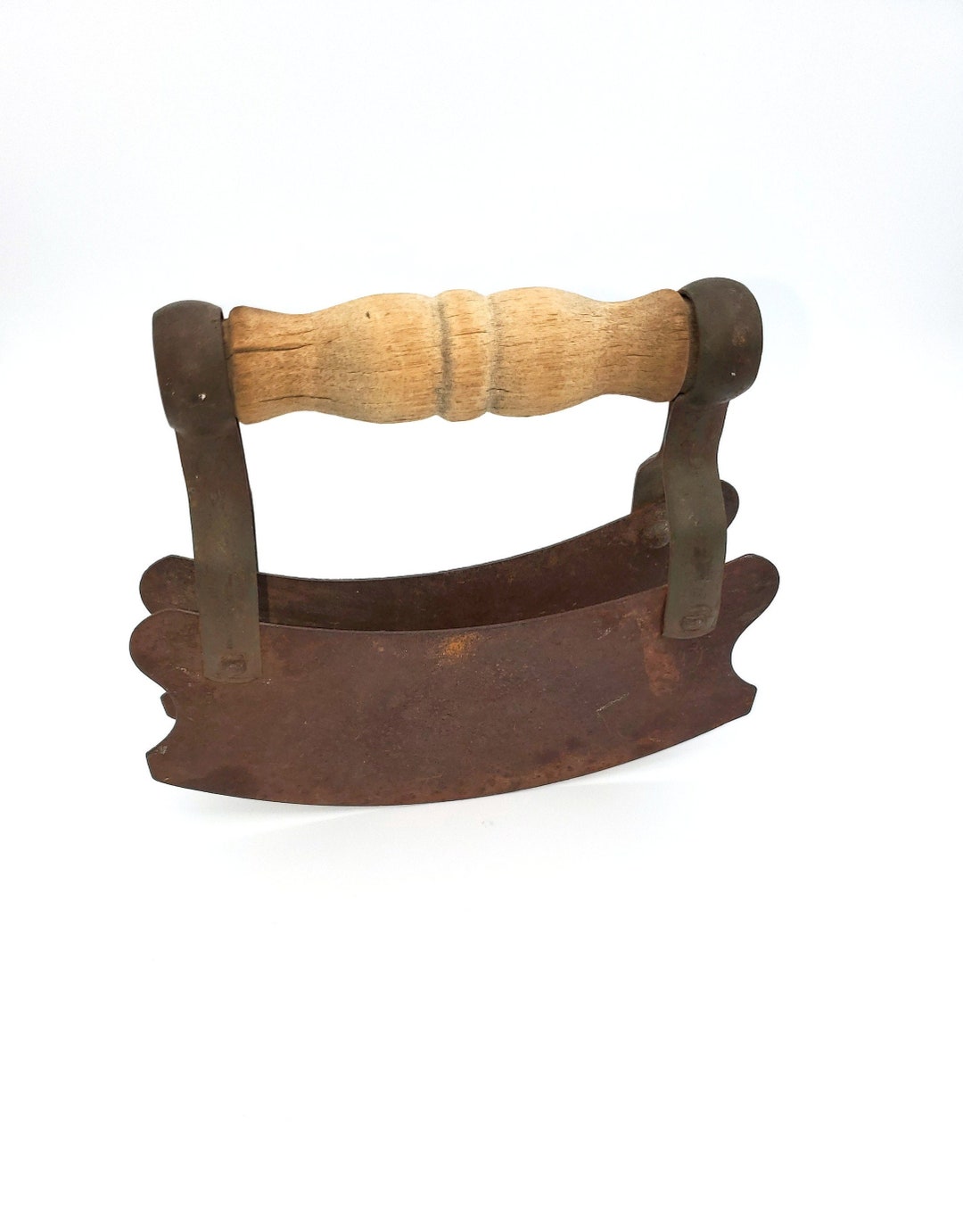 Rustic Antique Double Blade Kitchen Tool Chopper Wood Handle Vintage ...