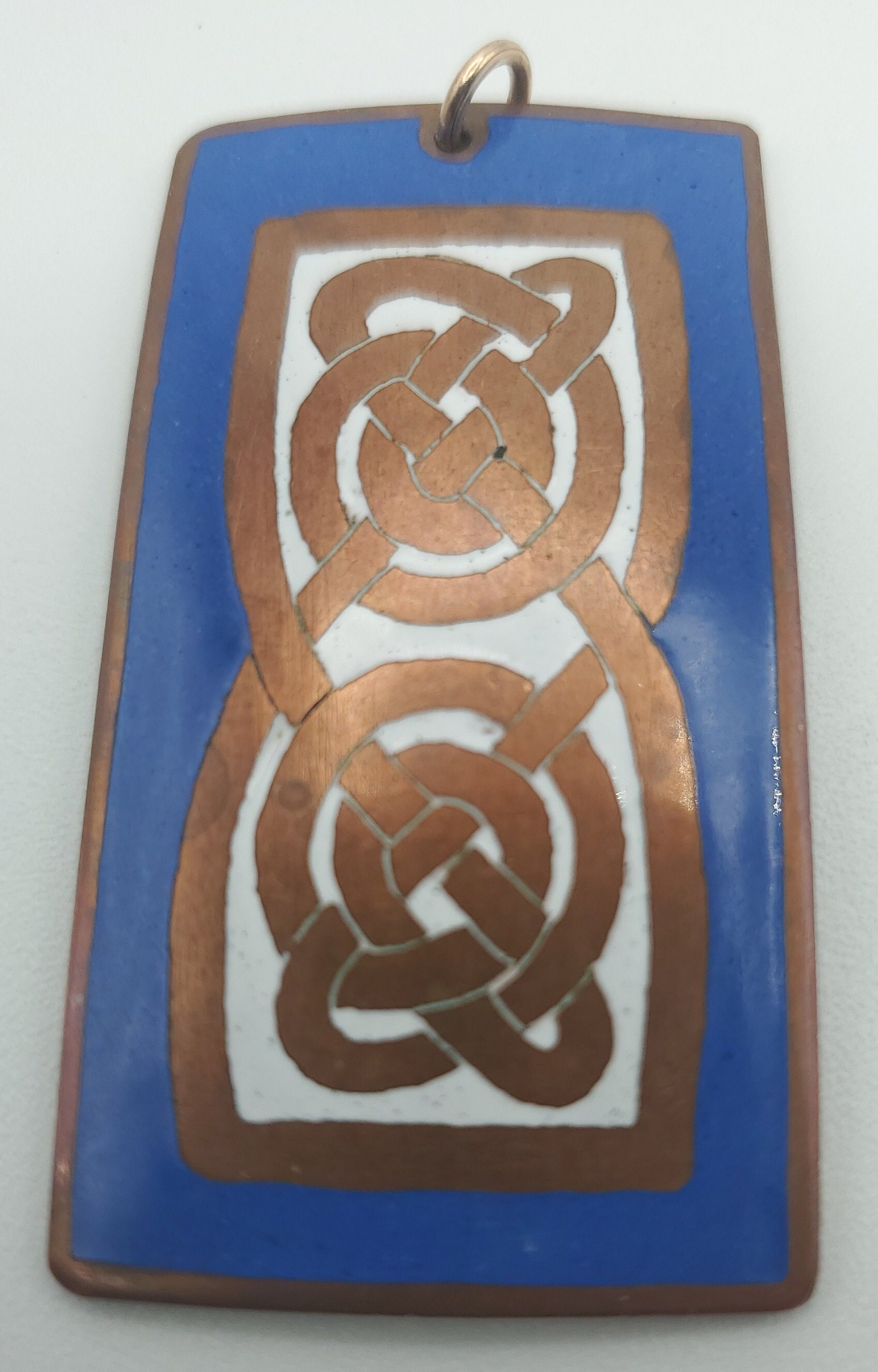 John Leman Enamel Over Copper Celtic Inspired Pendant Rare Vintage ...