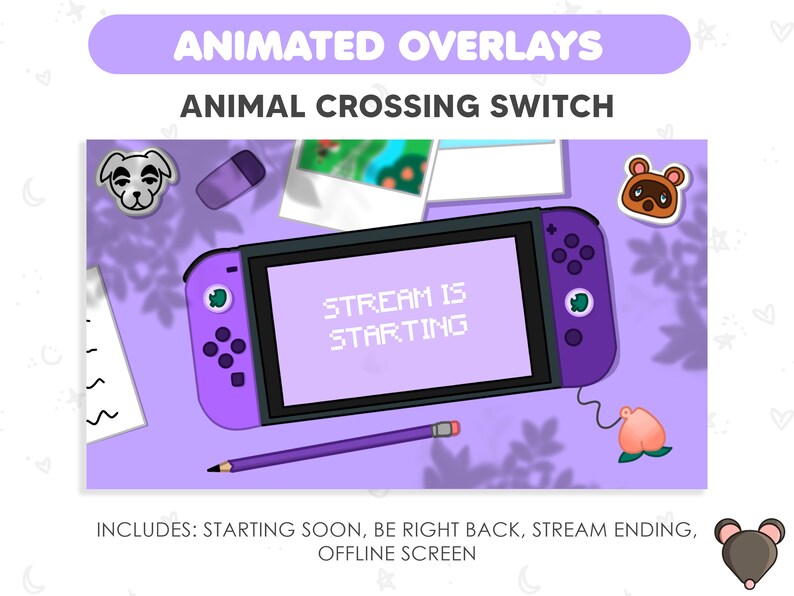 ANIMATED AC Stream Overlays Purple Cute Overlay Kawaii AC - Etsy Australia