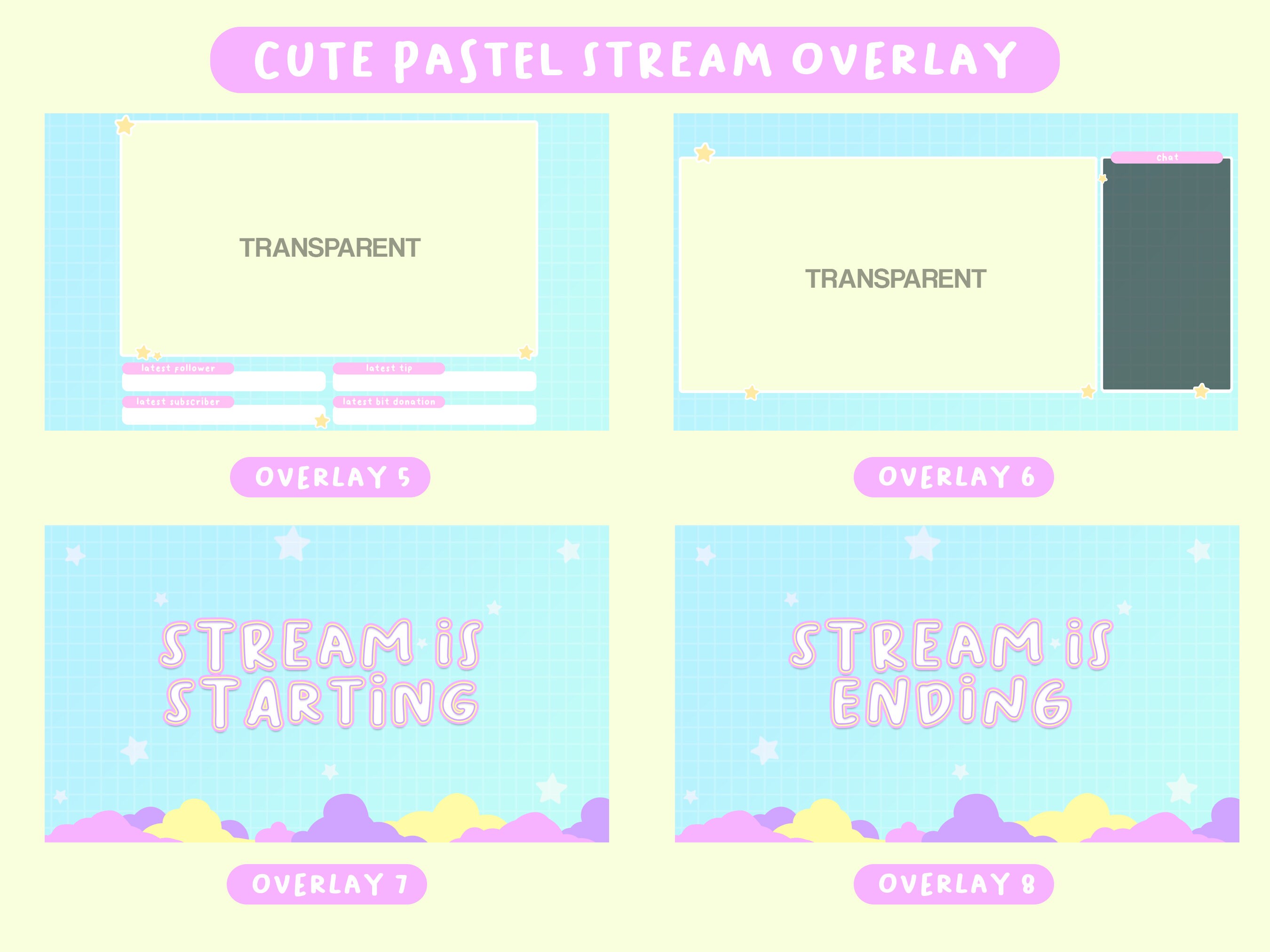 Pastel Twitch Overlay Full Streampack With Panels Girl Cute - Etsy