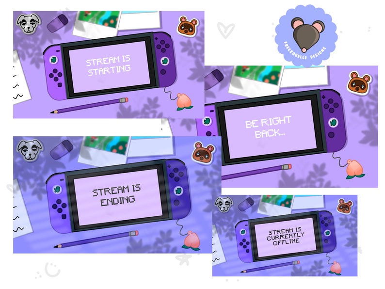 ANIMATED AC Stream Overlays Purple Cute Overlay Kawaii AC - Etsy Australia