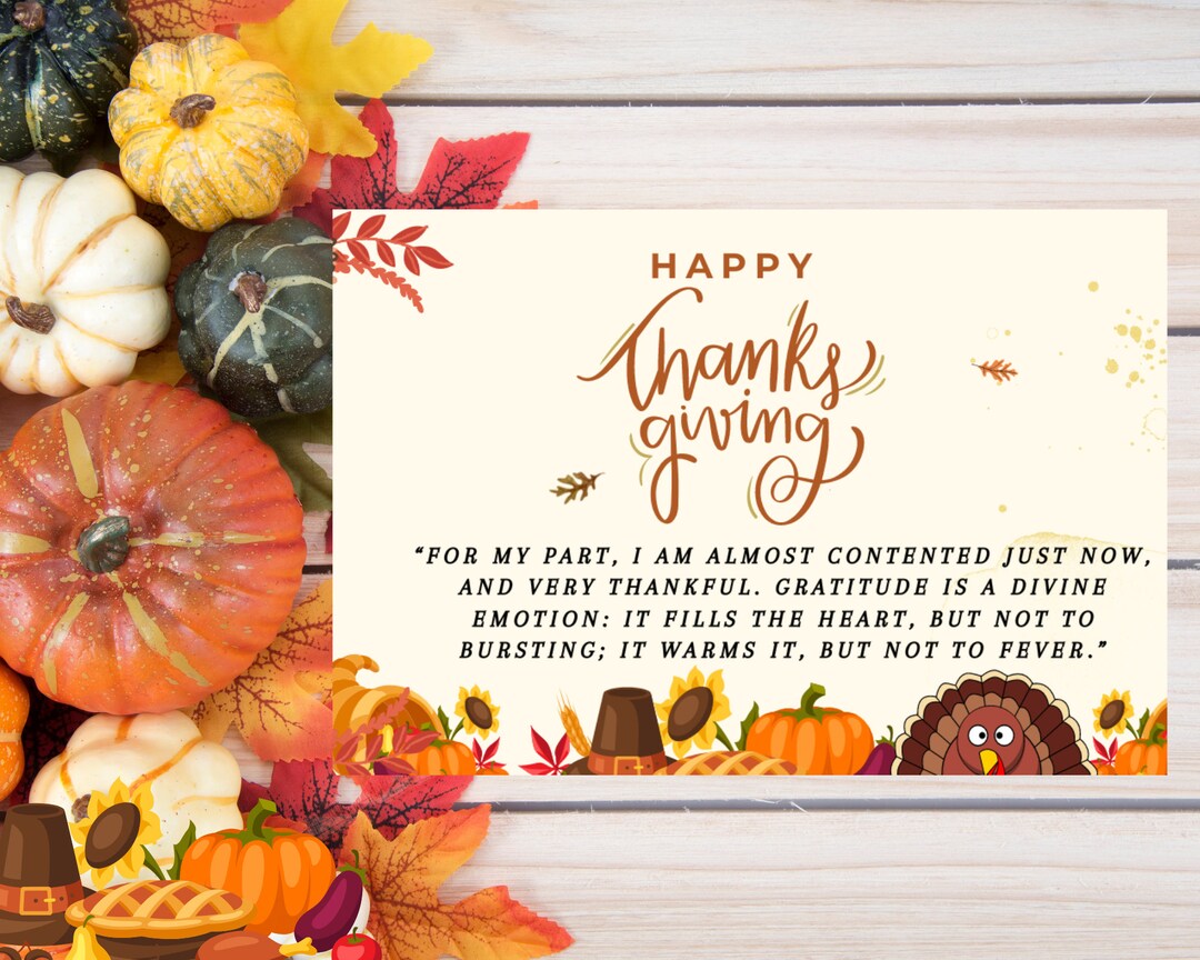 THANKS GIVING CARD Printable Thankful for You Card - Etsy