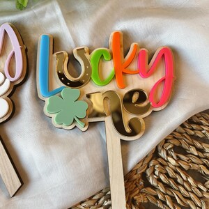 Lucky One Cake Topper, Two Lucky, Rainbow Cake Topper, March First ...