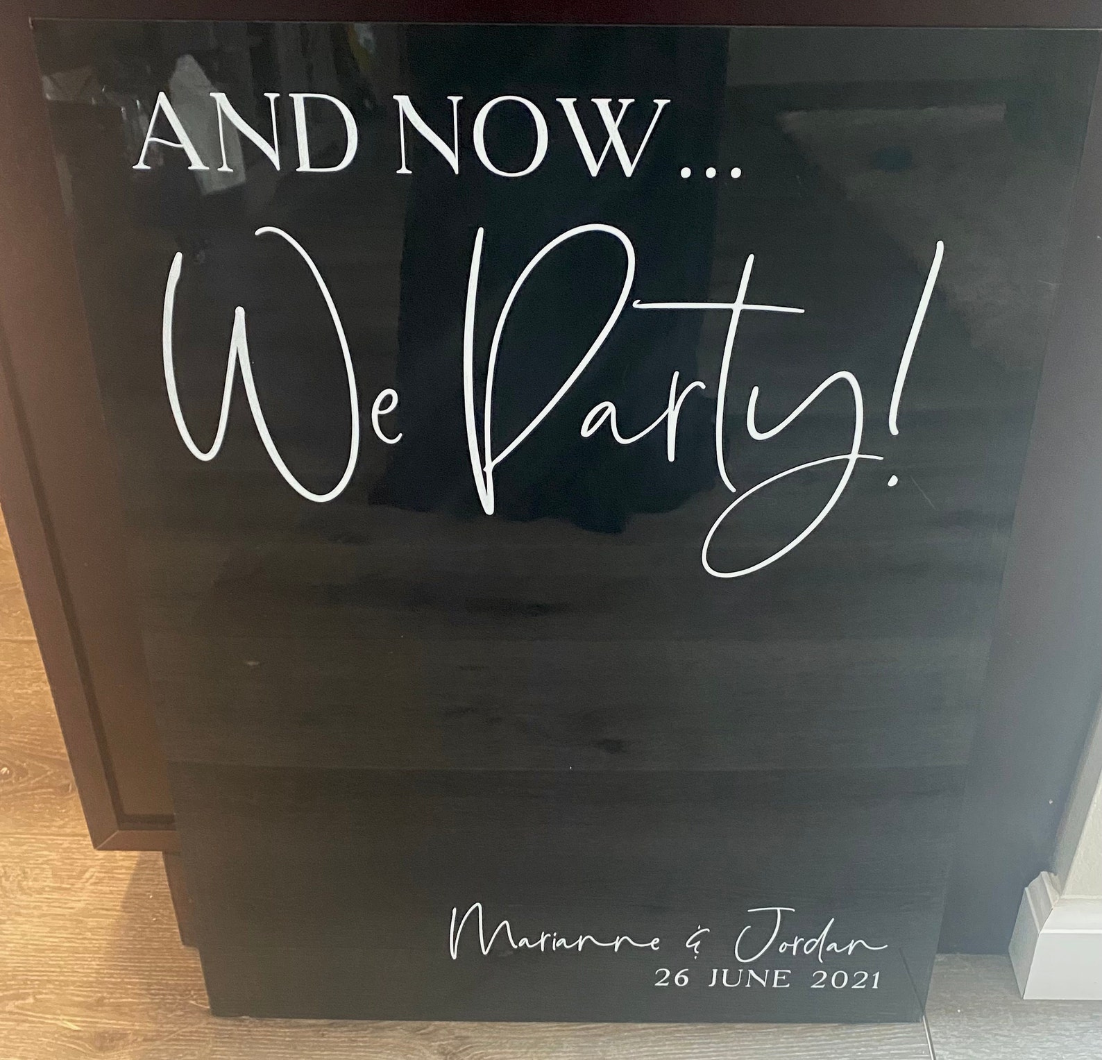 Now We Party Wedding Sign Reception Sign Acrylic Wedding - Etsy