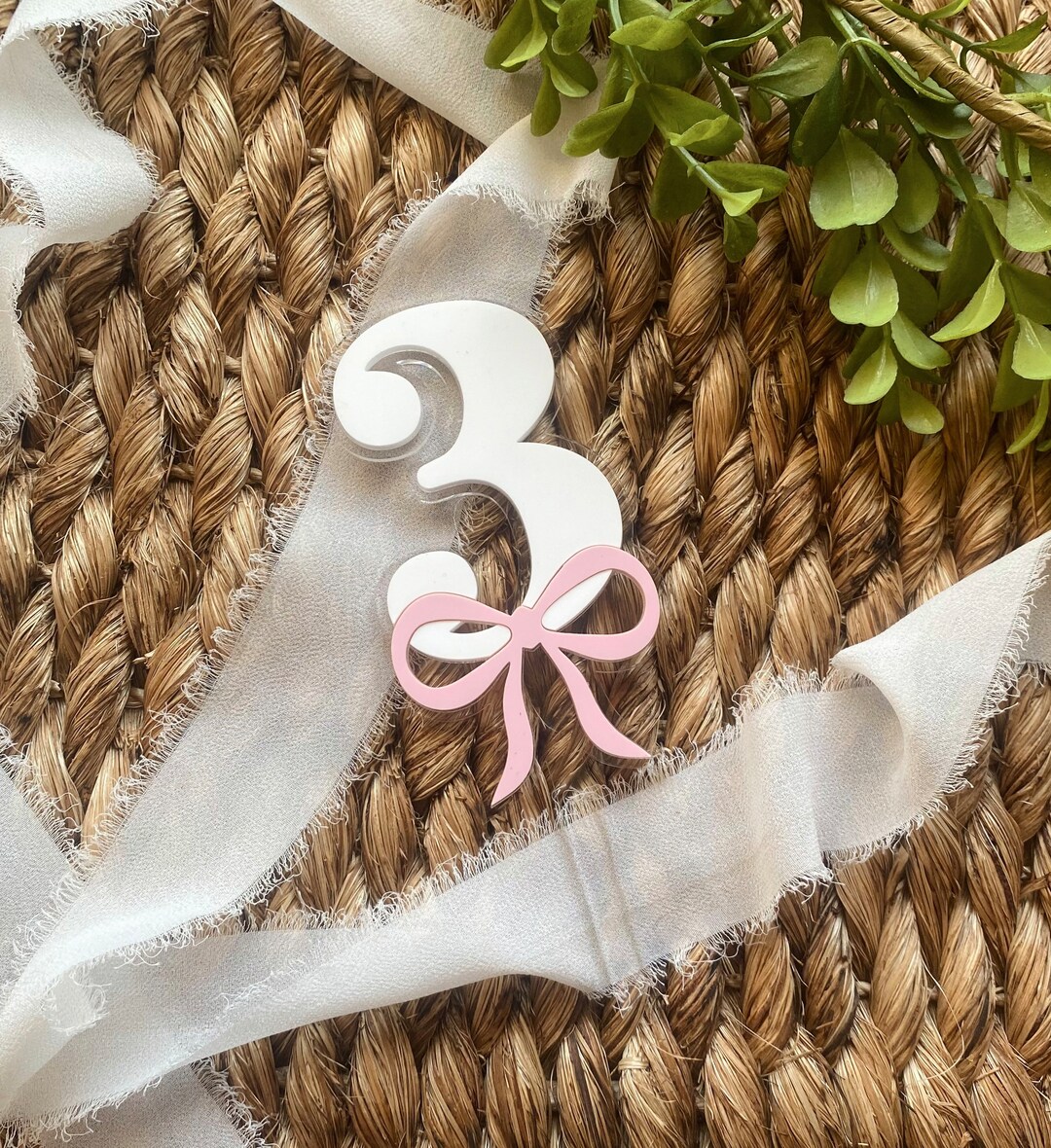 Coquette Cake Topper, Bow Cake Topper, Coquette Acrylic Cake Topper ...