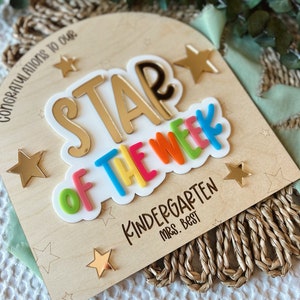 Star of the Week, Star Student, Student of the Week, Teacher Photo Prop ...