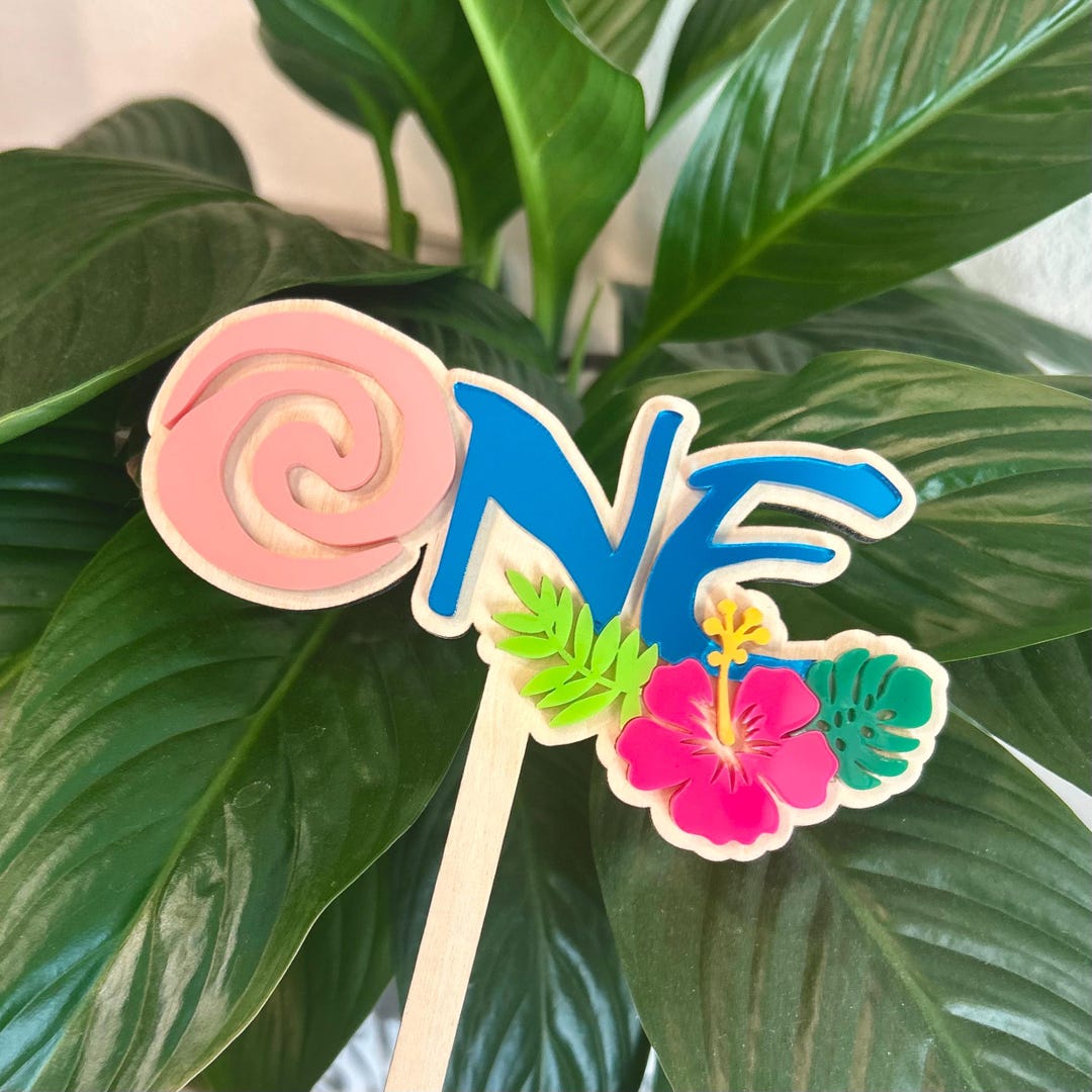 Polynesian Princess Birthday Cake Topper, Aloha One, Luau Birthday ...