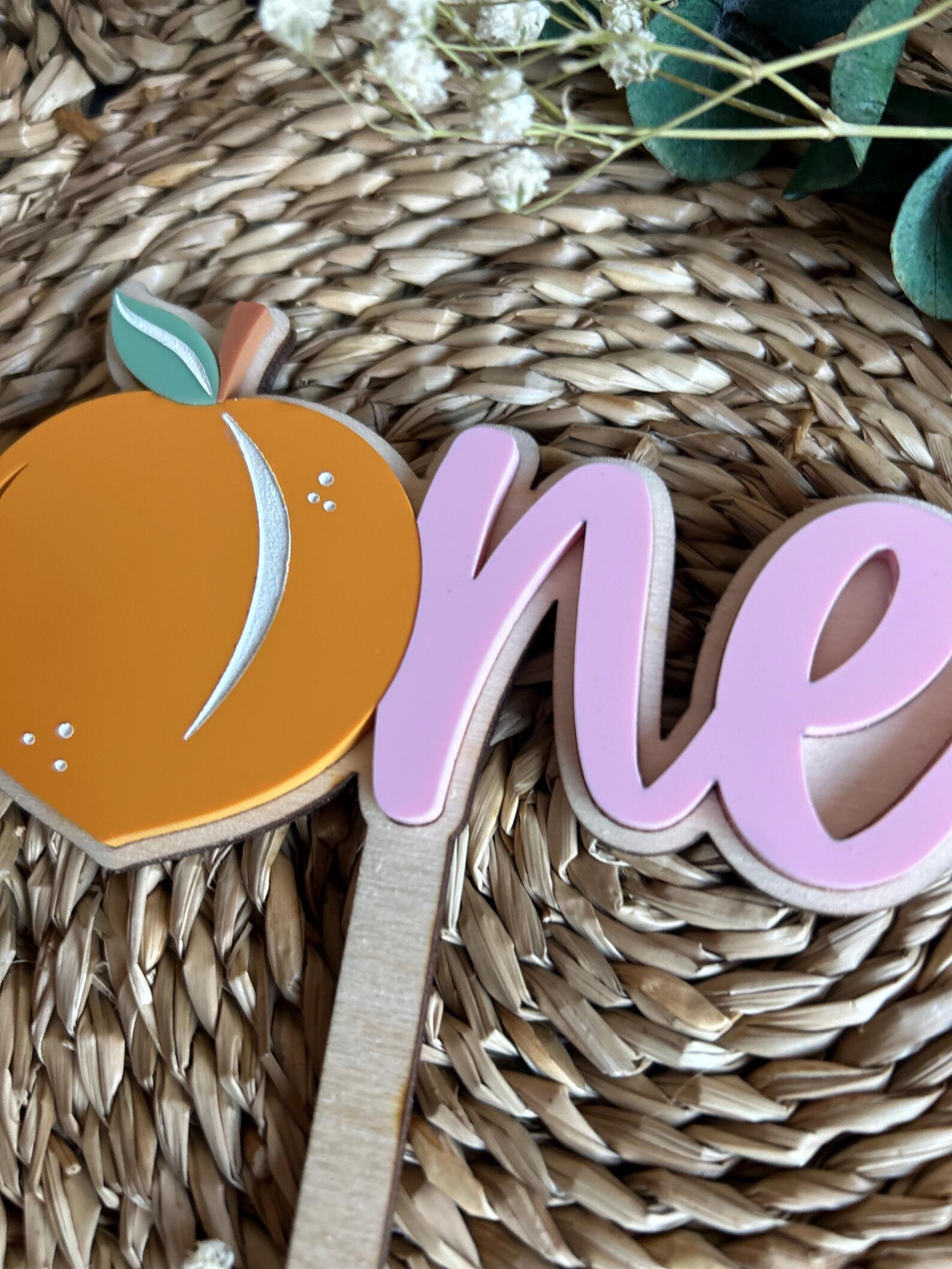 Sweet Peach Cake Topper, One Sweet Peach Cake Topper, Peach Cake Topper ...
