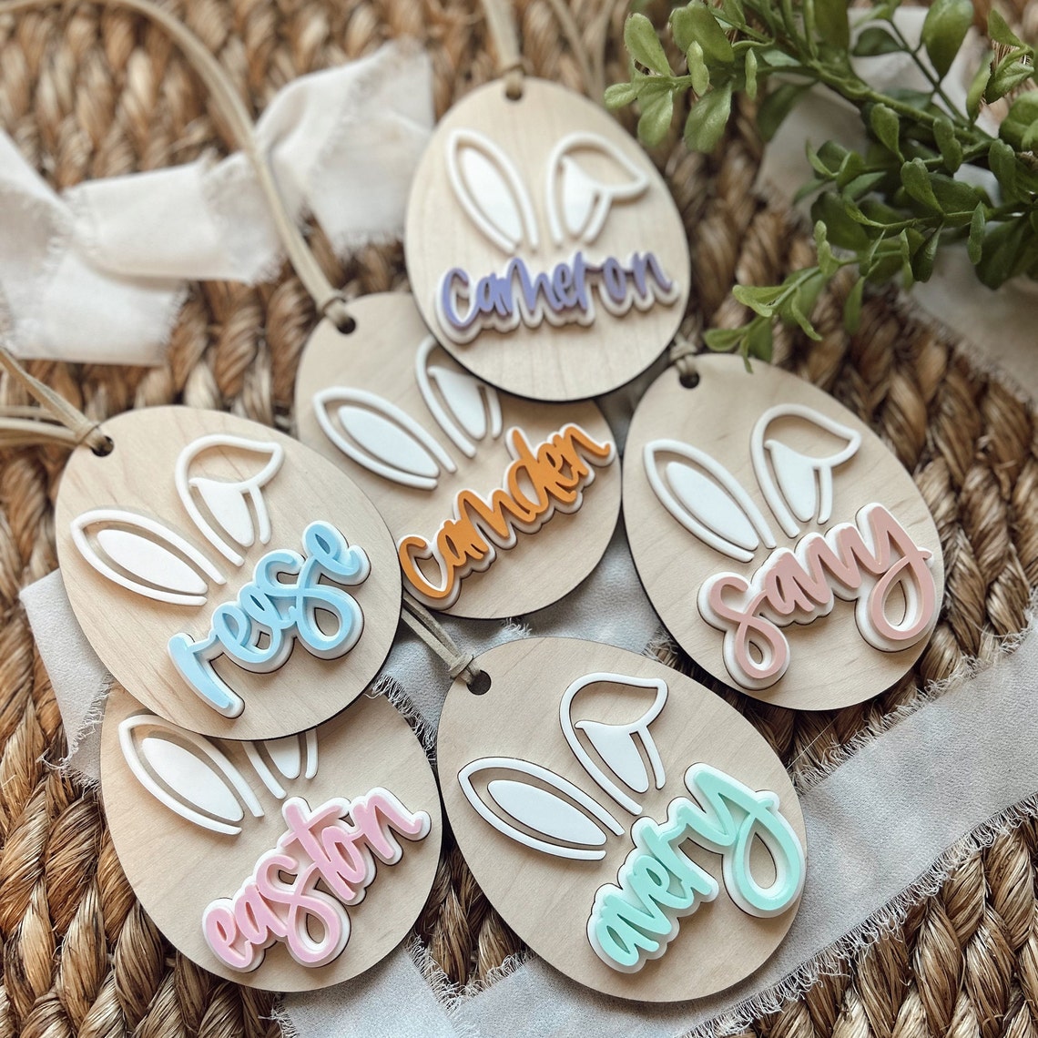 Easter Basket Tag, Basket Tags, Heart Tags, Bunny Tag, Valentines Day ...