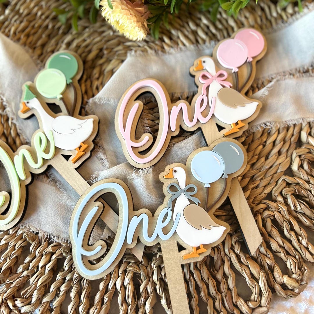 Silly Goose Cake Topper, One Silly Goose Cake Topper, First Birthday ...