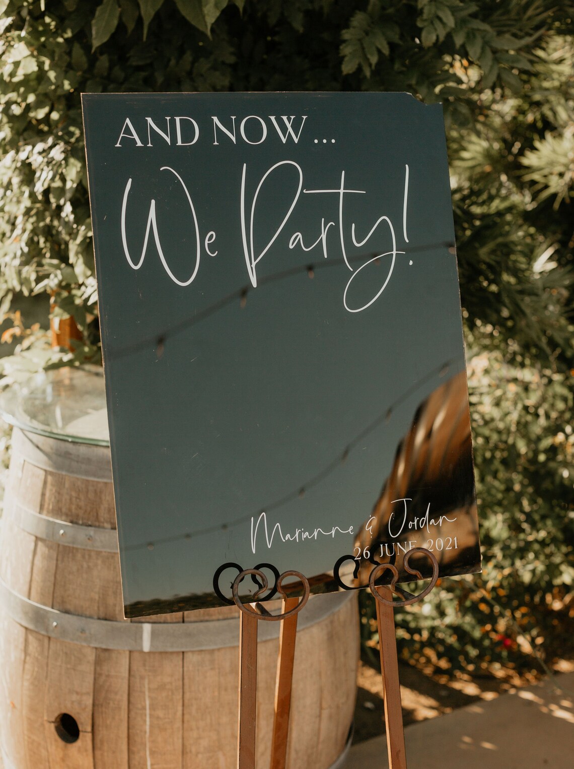Now We Party Wedding Sign Reception Sign Acrylic Wedding - Etsy