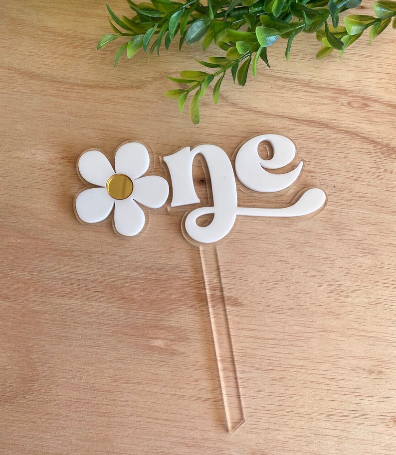 Daisy One Cake Topper, Daisy Acrylic Cake Topper, Daisy First Birthday ...