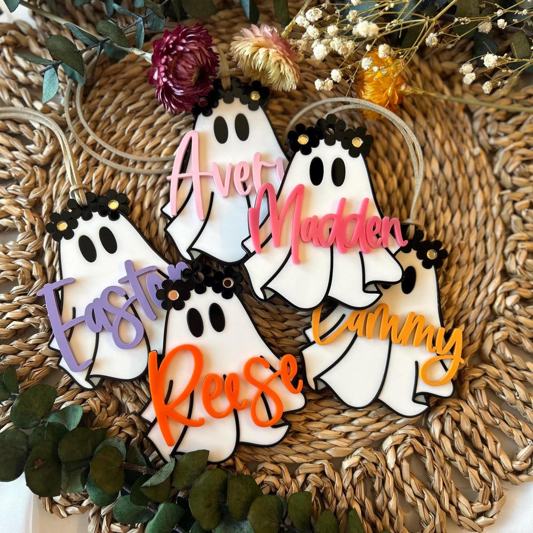 Personalized Boo Tag, Ghost Tag, Halloween Bag Tag, Halloween Basket ...