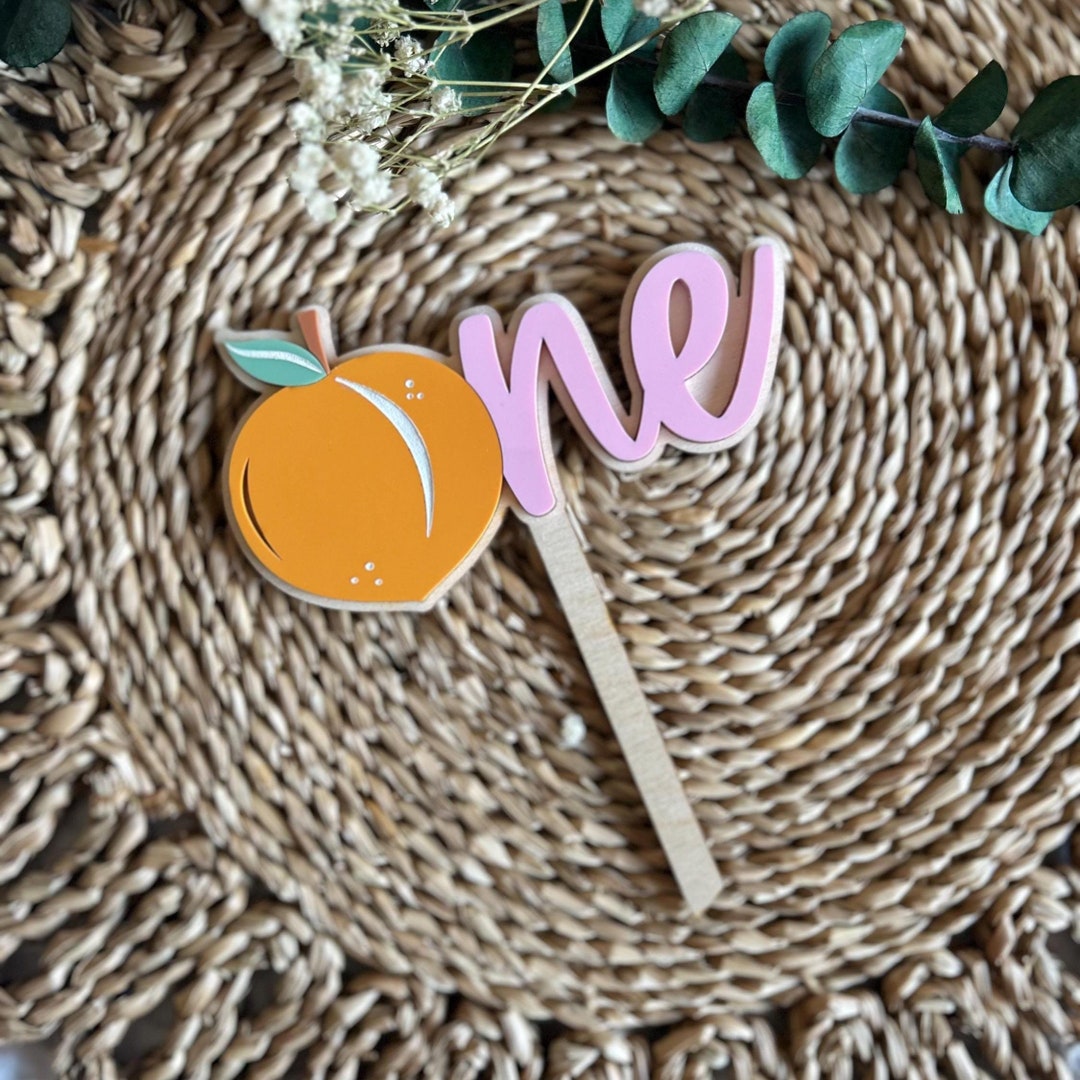 Sweet Peach Cake Topper, One Sweet Peach Cake Topper, Peach Cake Topper ...