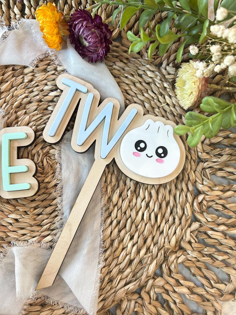 One Little Dumpling Cake Topper, Dumpling Birthday Decor, One Topper ...