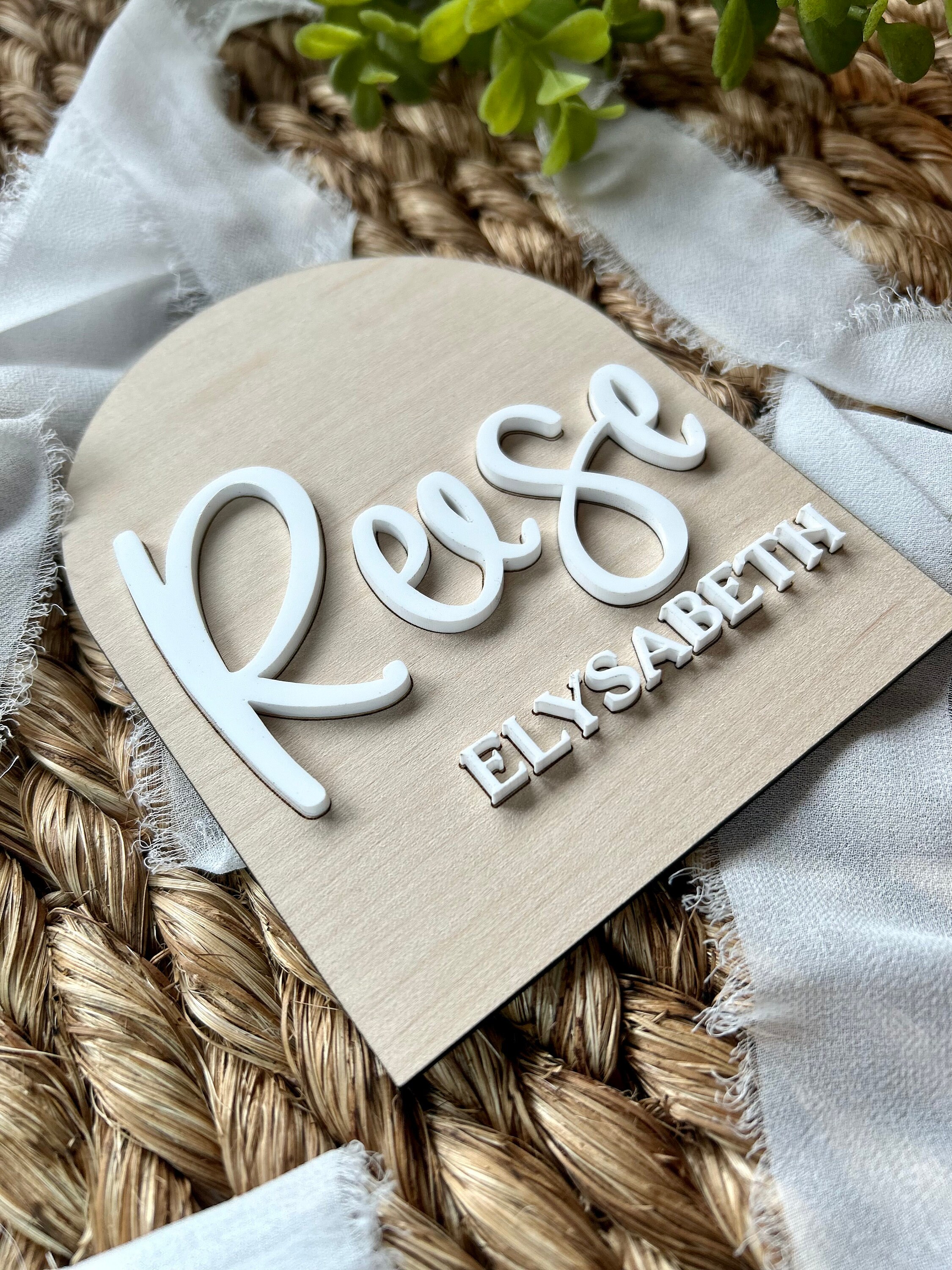 Name Announcement Sign, 3D Name Sign, Name Announcement, Acrylic Name ...