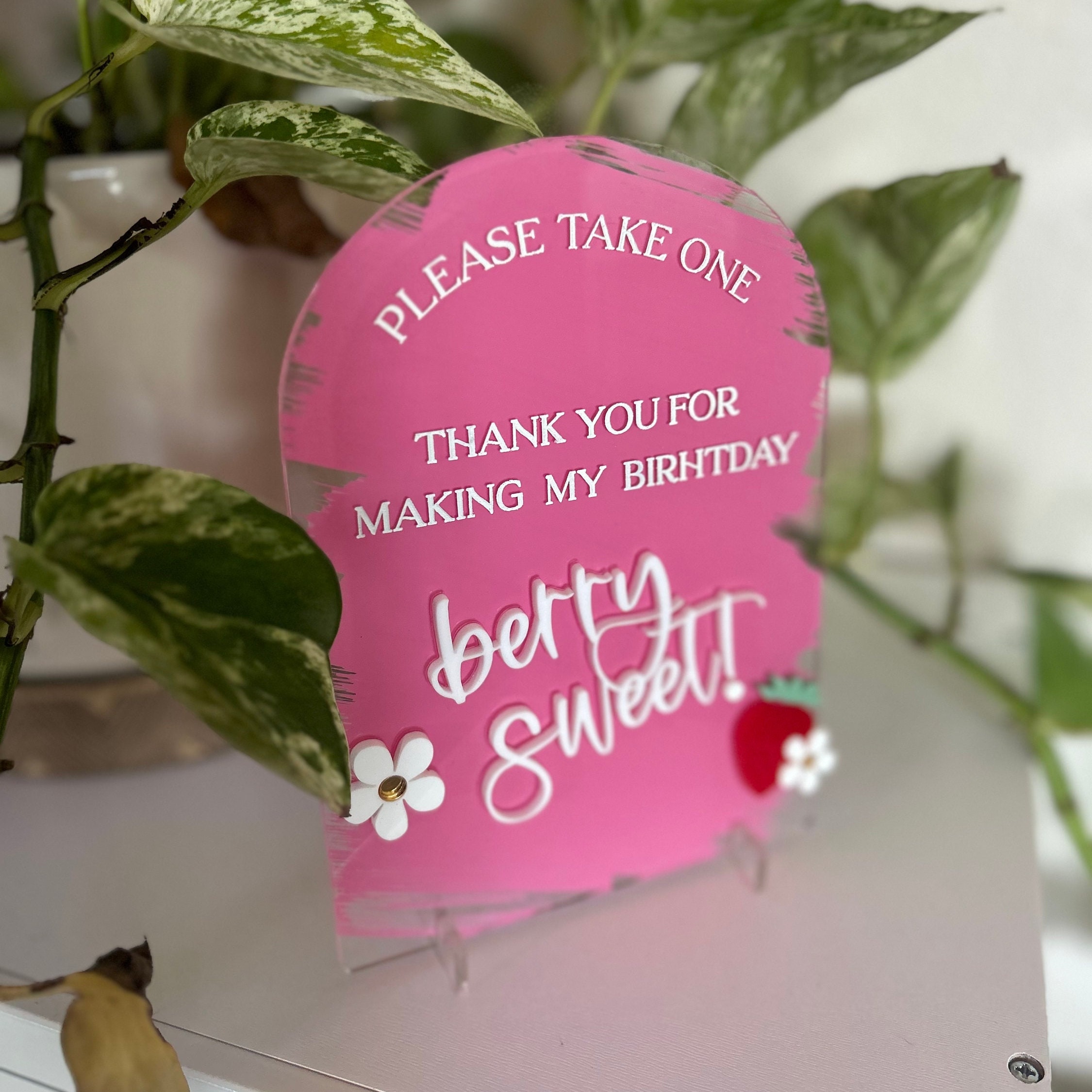 Berry First Birthday Decorations, Berry First Birthday Signs, Acrylic ...