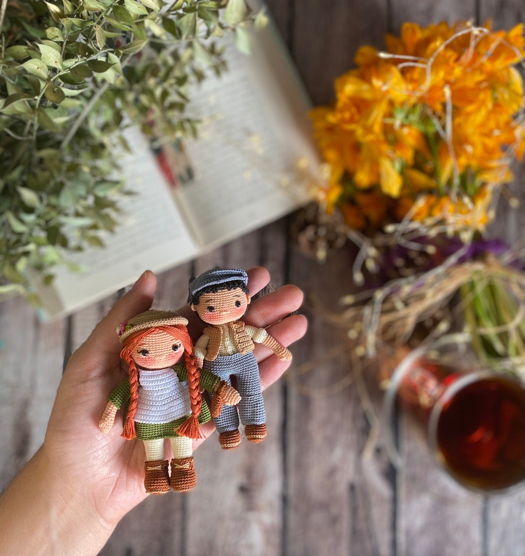 Amigurumi Miniature Anne Shirley and Gilbert Blythe 9cm, Handmade ...