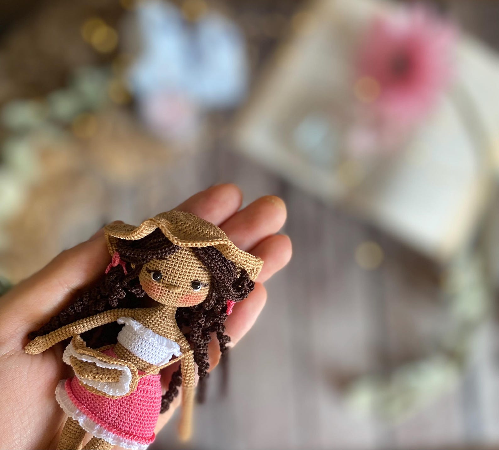 Amigurumi Miniature Maya Doll , Summer Girl , Black Doll (12cm) - Etsy