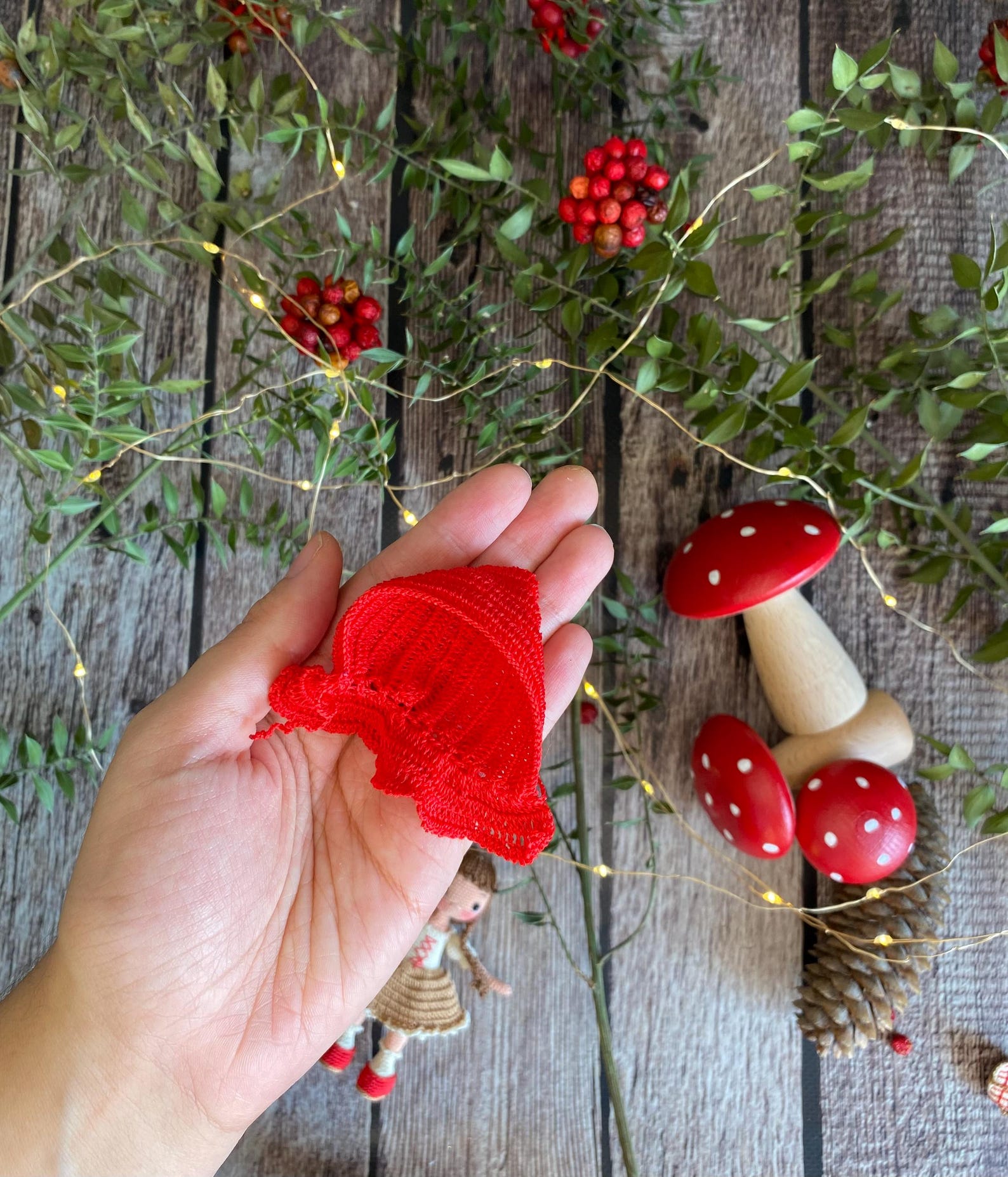 Amigurumi Miniature Little Red Riding Hood , Handmade Knitted , Crochet ...
