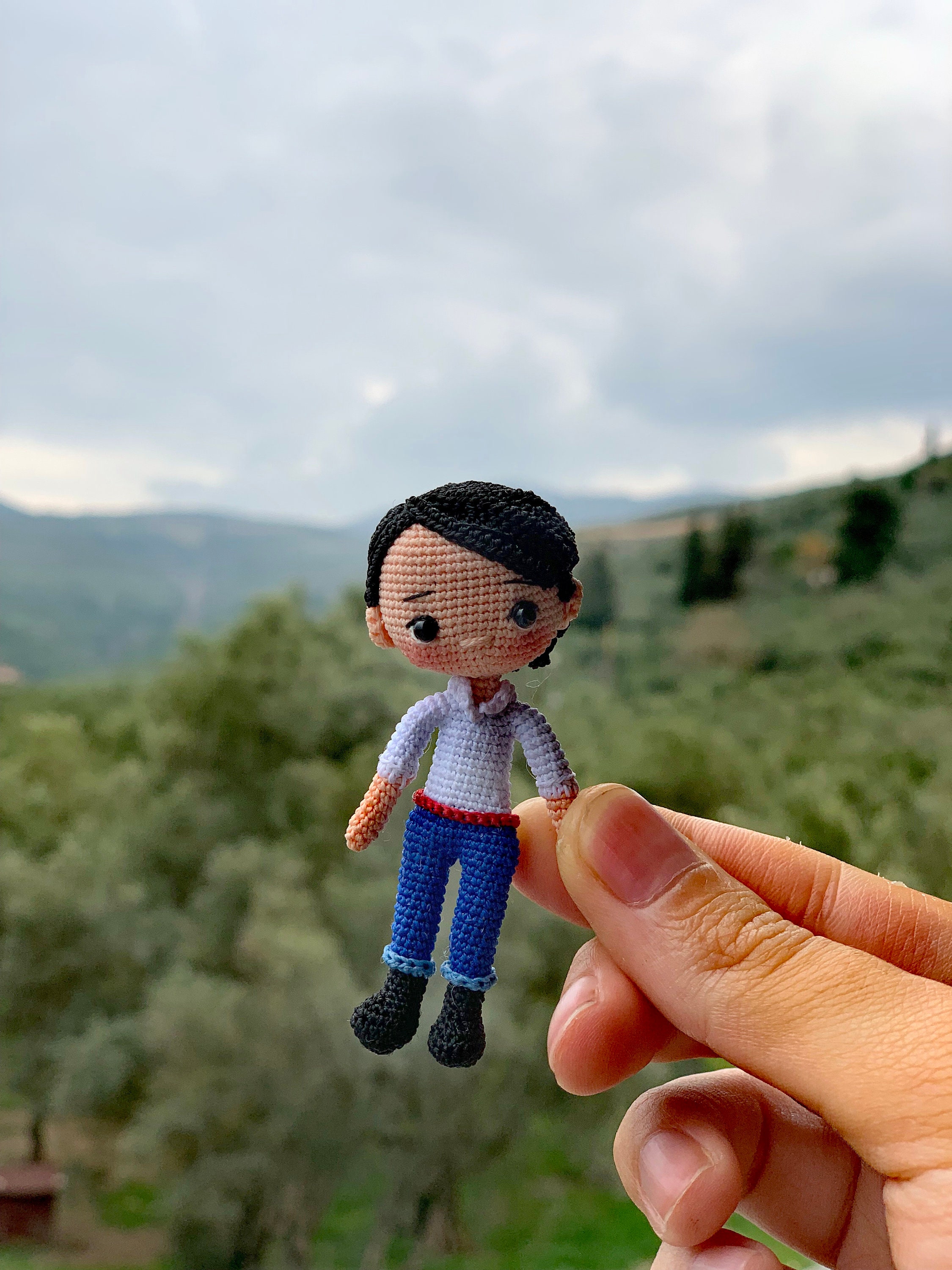 Amigurumi Miniature Prince Eric , Handmade Knitted , Crochet Doll (7cm ...