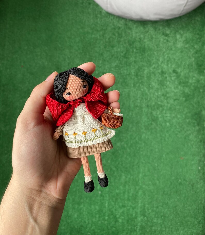 Amigurumi Miniature Little Red Riding Hood , Handmade Knitted , Crochet ...