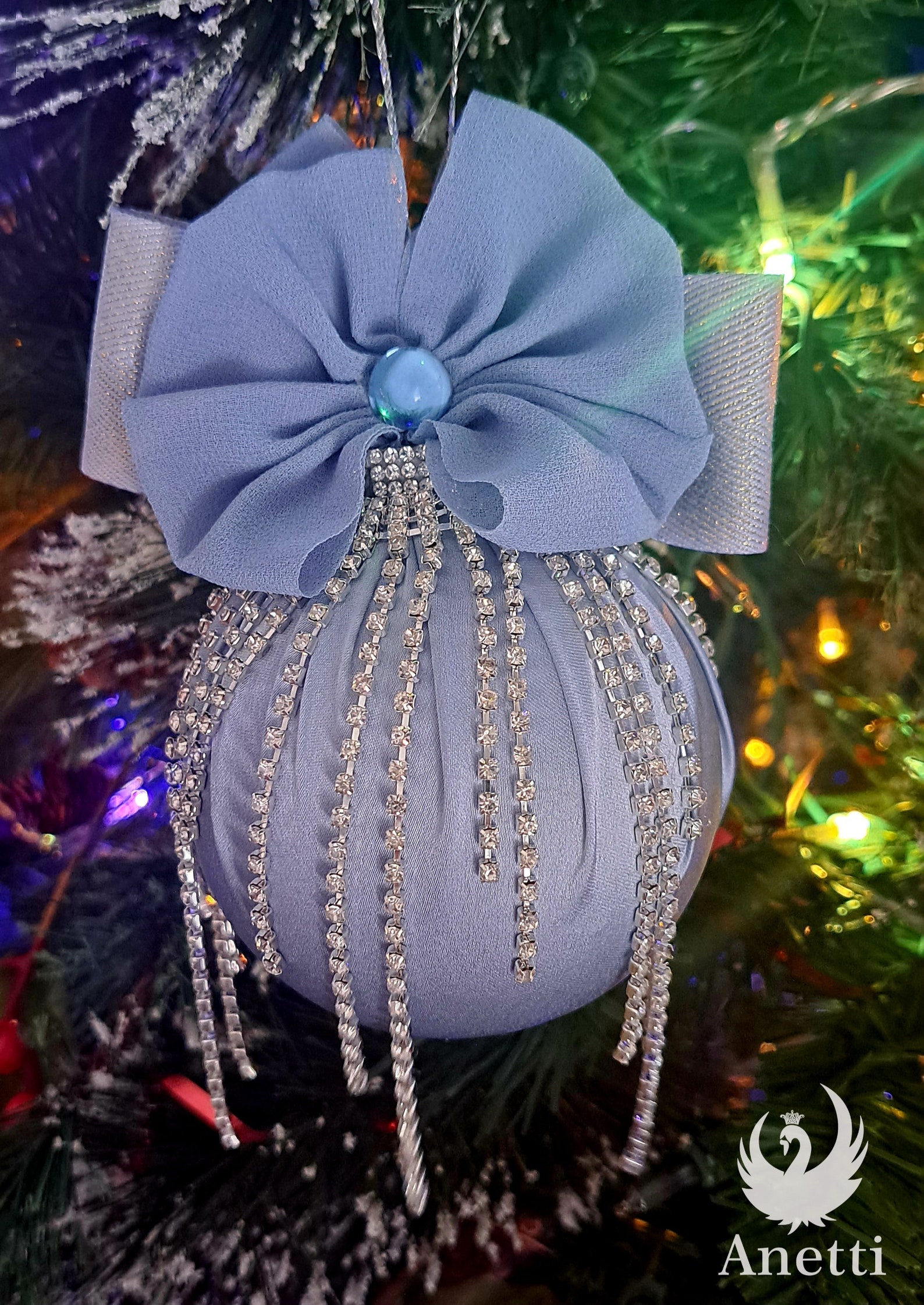 Christmas Tree Ornament Set - Decoration - Blue Christmas Tree Ball ...