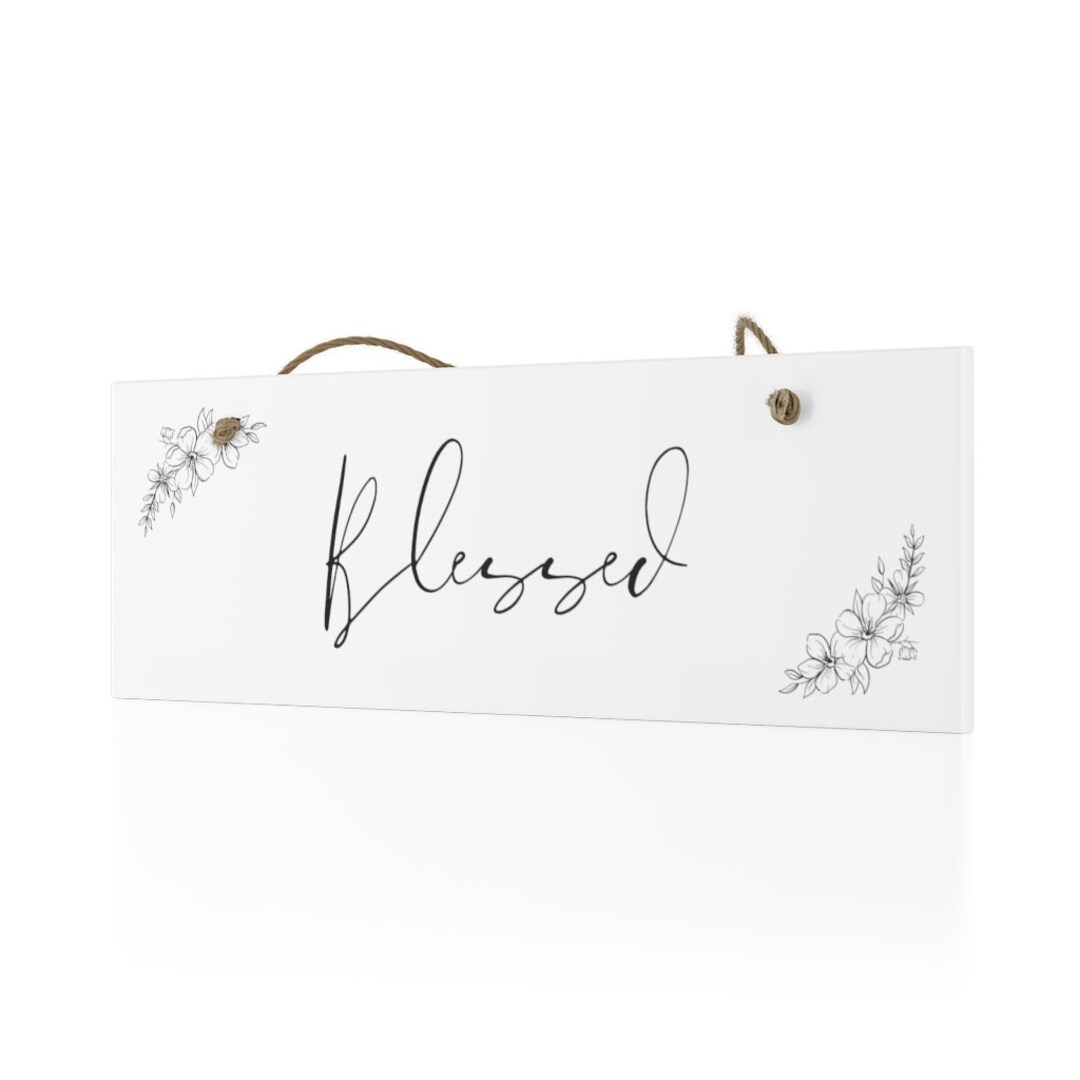 Hanging Blessed Ceramic Wall Sign - Etsy