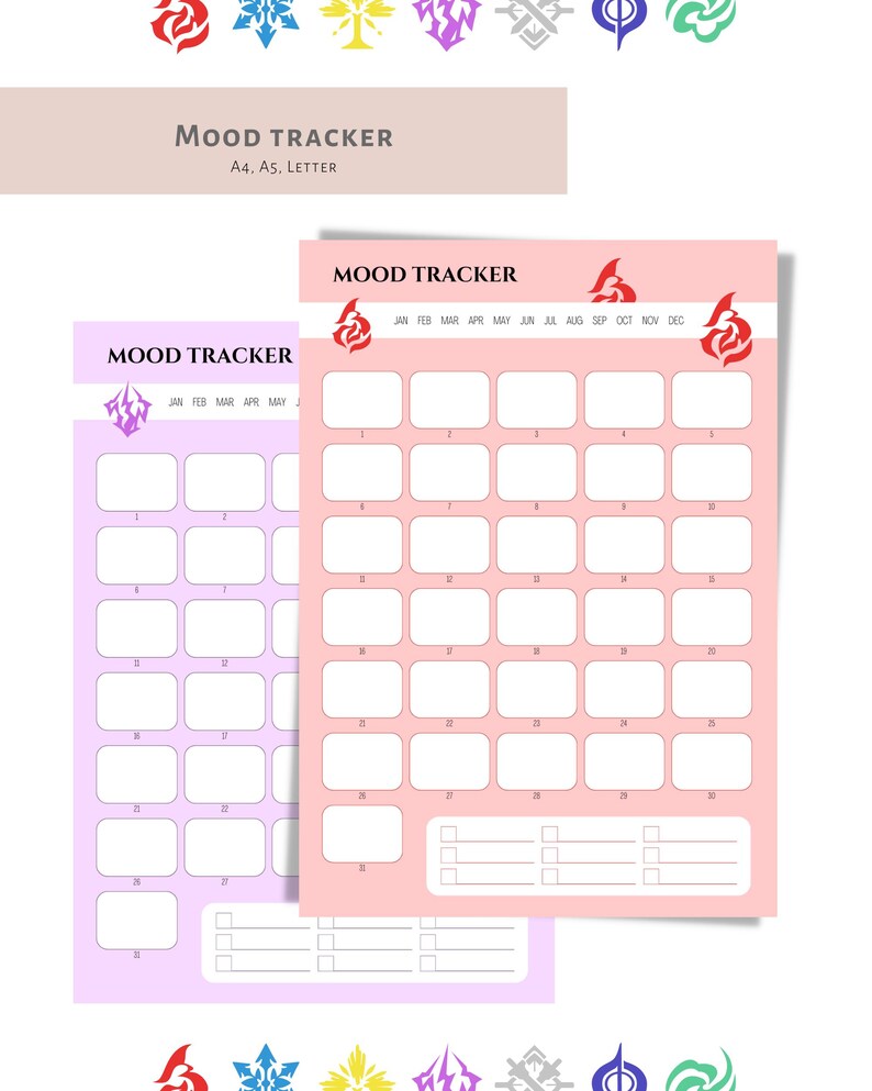 Honkai Star Rail Printable Trackers, Every Type, Habit Tracker, Mood ...