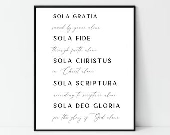 5 Solas Poster - Etsy