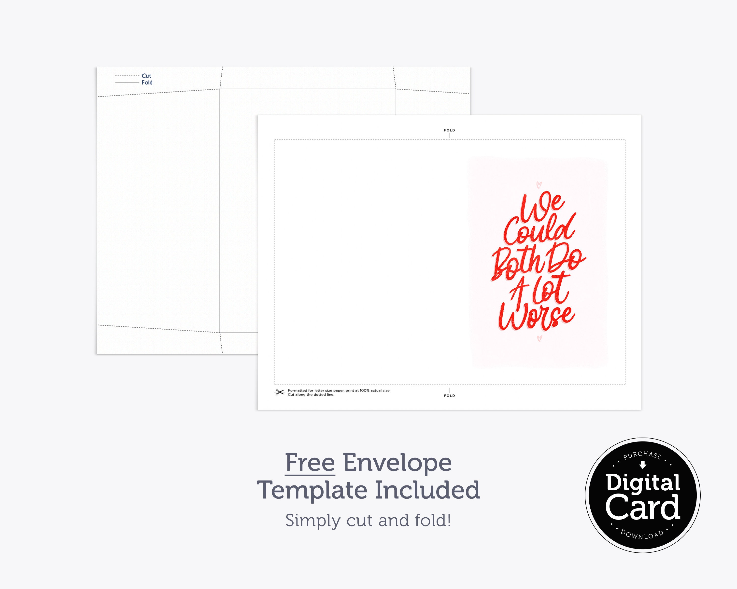 Printable We Could Both Do A Lot Worse Card Funny Anniversary - Etsy