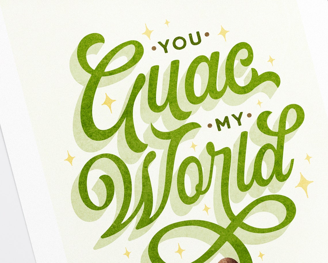PRINTABLE You Guac My World Card, Anniversary, Valentine's Day Digital ...