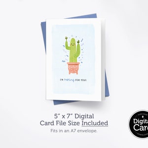 PRINTABLE I'm Rooting for You Card, Cactus Congratulations ...