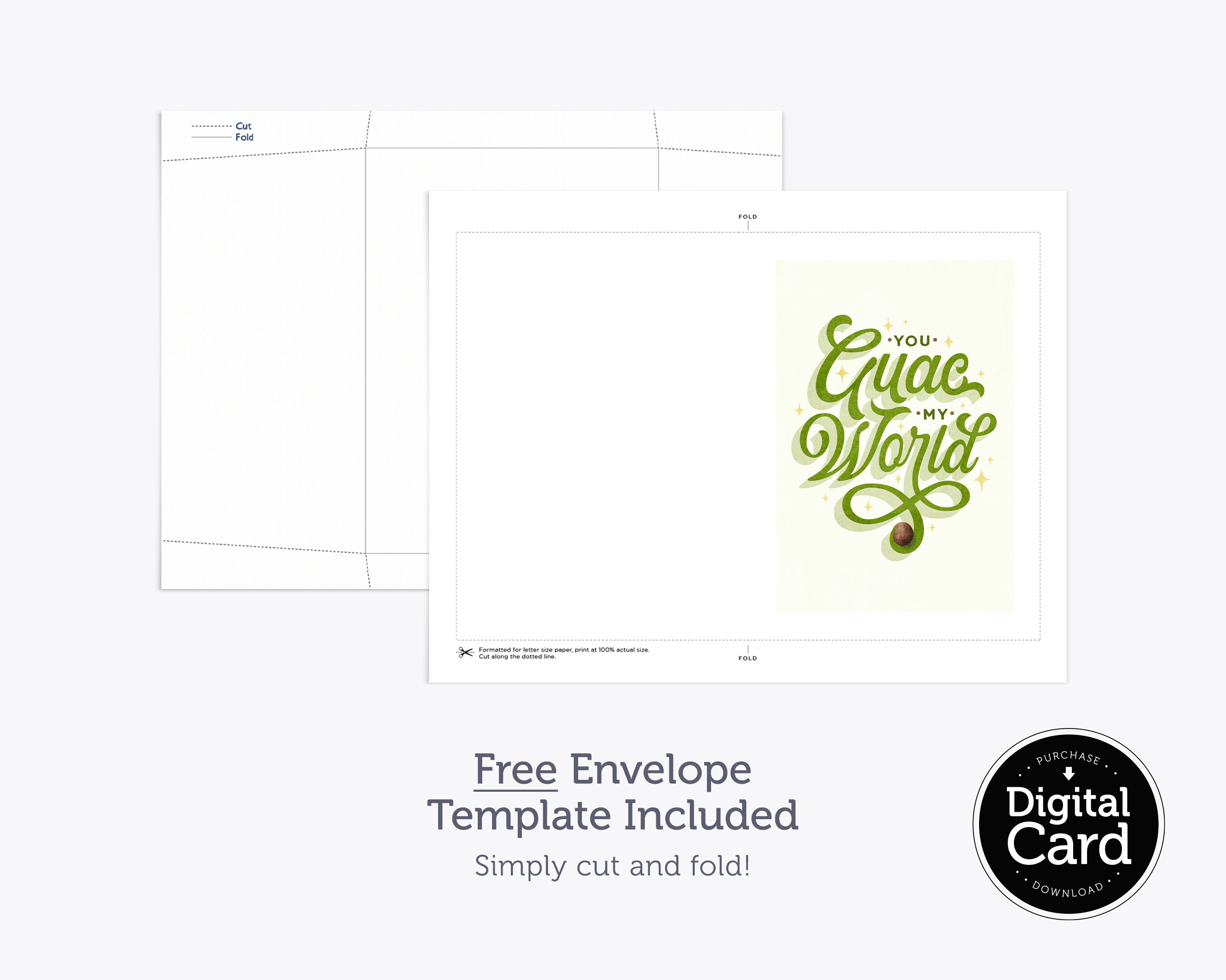 PRINTABLE You Guac My World Card, Anniversary, Valentine's Day Digital ...