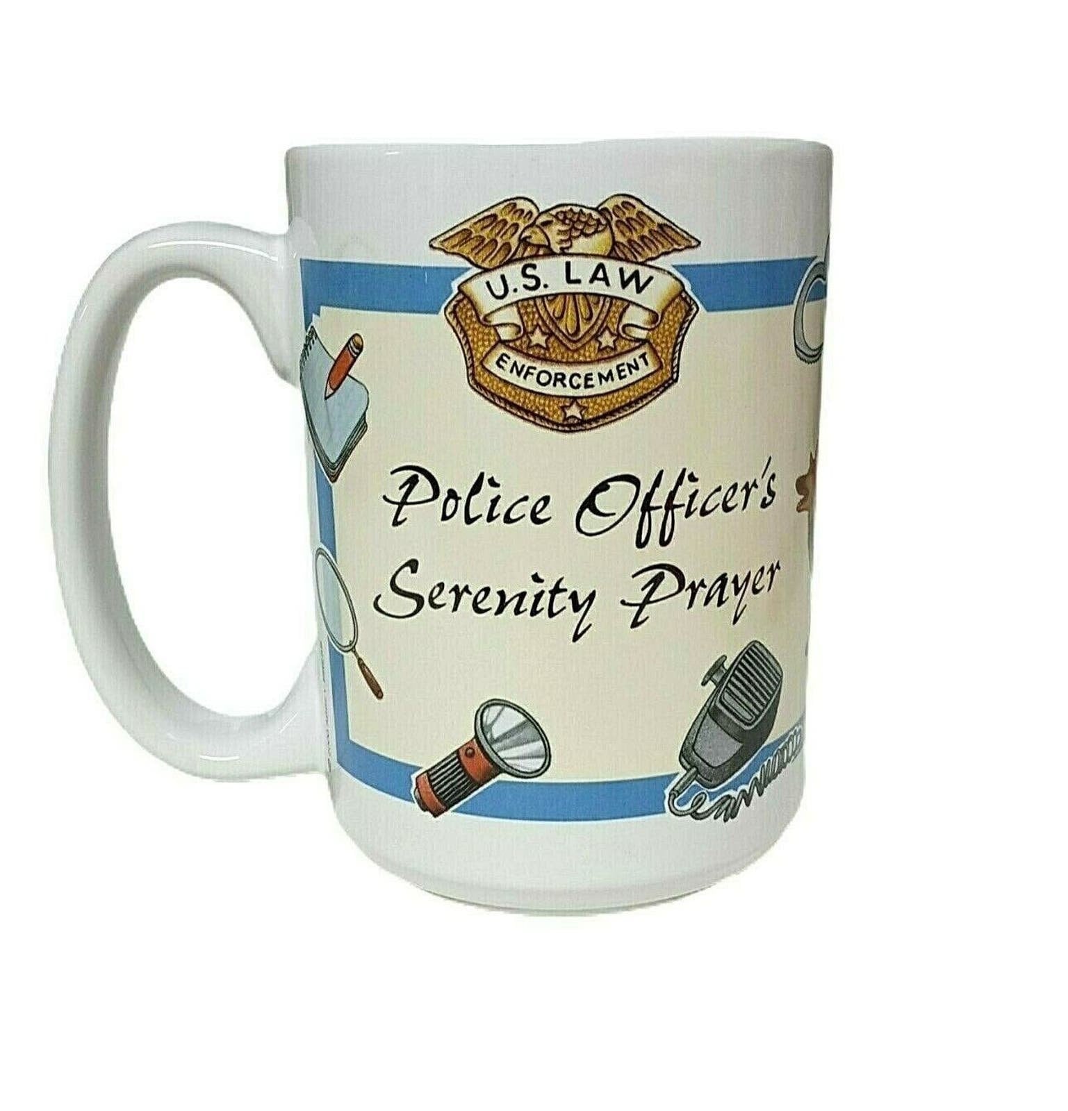 Police Officer Mug U.S. Law Enforcement Serenity Prayer Coffee Mug 12 ...
