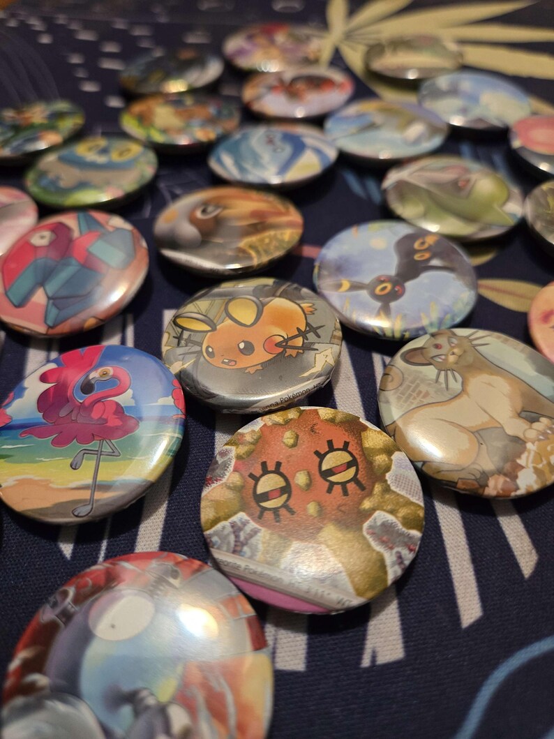 Mystery Pack Pokemon Buttons - Pins - Etsy
