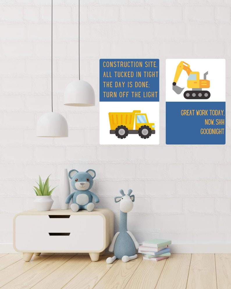 Goodnight Goodnight Construction Site Wall Art- 8''x10''- Instant ...