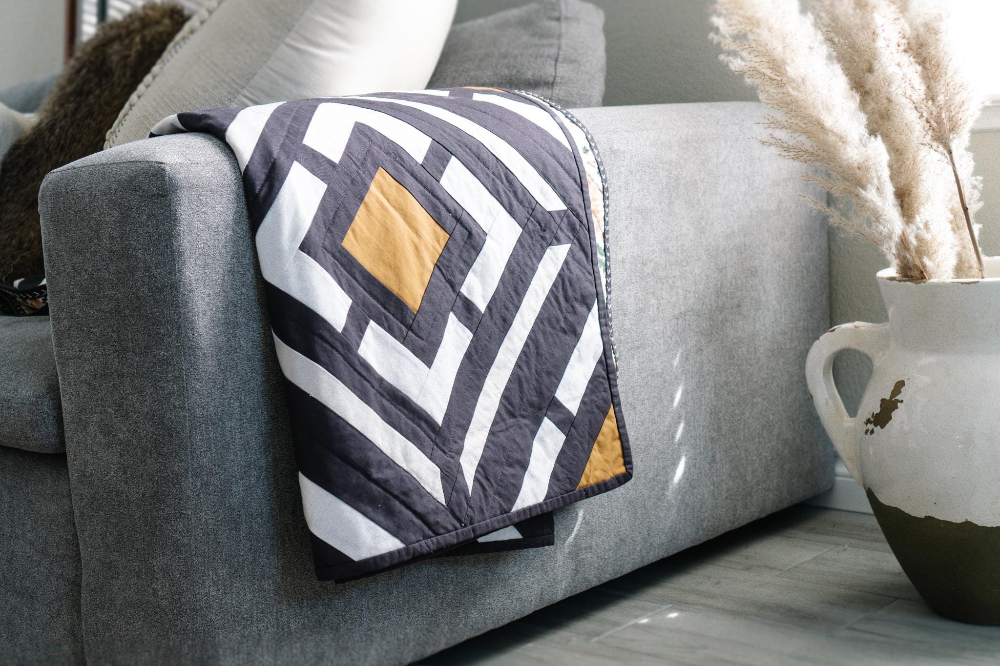 Roma Modern Quilt Pattern, Quilting, Throw Quilt Pattern, Modern Quilt ...