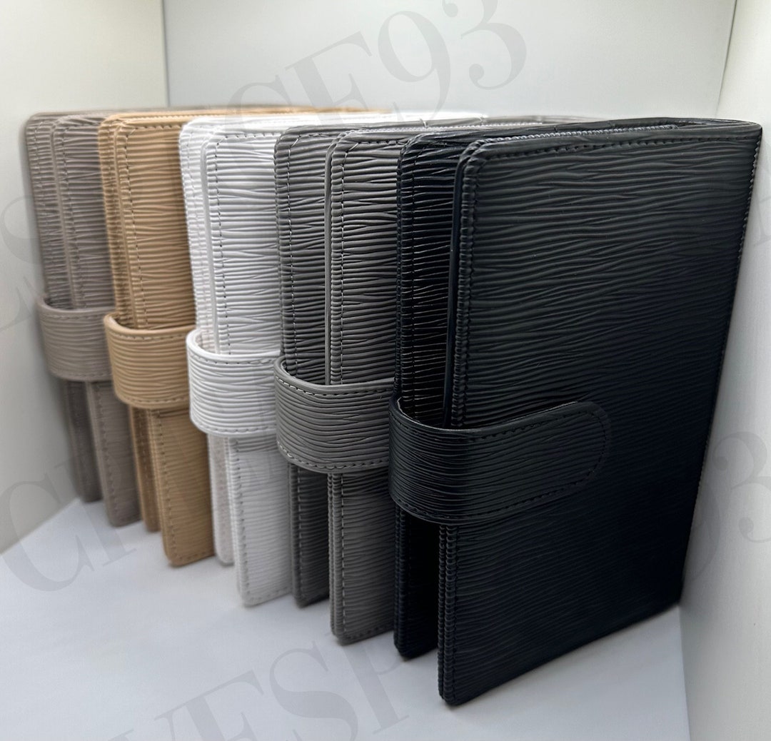 A6 Gold 6-ring Budget Binder | Soft Saffiano Leather Binder | Epi ...
