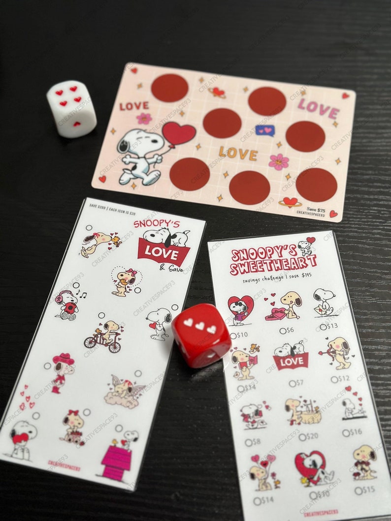 Snoopy’s Heartfelt Savings Tracker | Snoopy Scratch-off | Savings ...