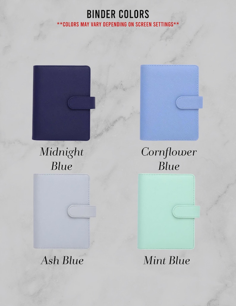 IMPERFECT A6 Millie-rose Binder | Soft Saffiano Leather Binder | Epi ...